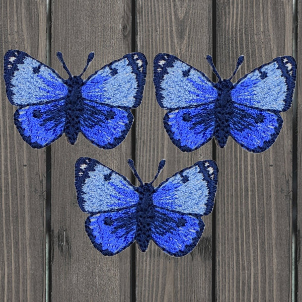 Mini Blue Butterfly Embroidered Patch — Iron On | Paddy's Patches