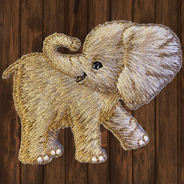 Brown Elephant Embroidered Patch — Iron On | Paddy's Patches