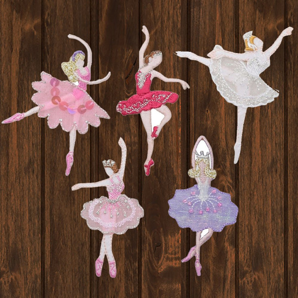 Ballerina Dancer Embroidered Patch — 5-Pack — Iron On | Paddy's Patches