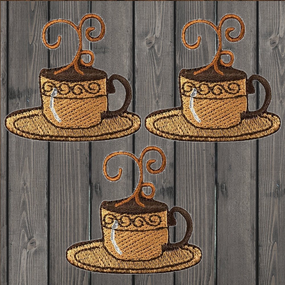 Coffee Embroidered Patch — 3-Pack — Iron On | Paddy's Patches