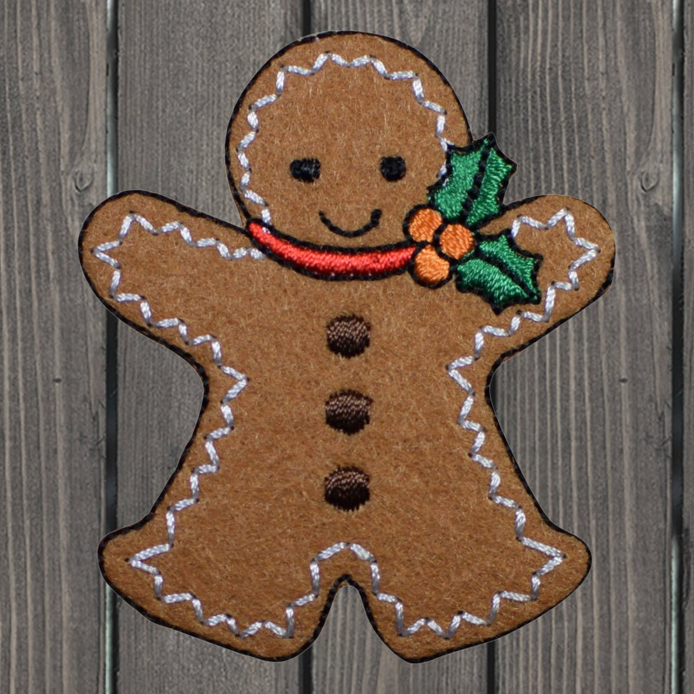 Gingerbread Man - Embroidered Christmas Patch, 2.5" — Iron On | Paddy's ...