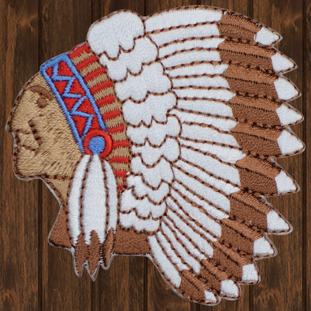 Indian Native American Embroidered Patch — Iron On | Paddy's Patches