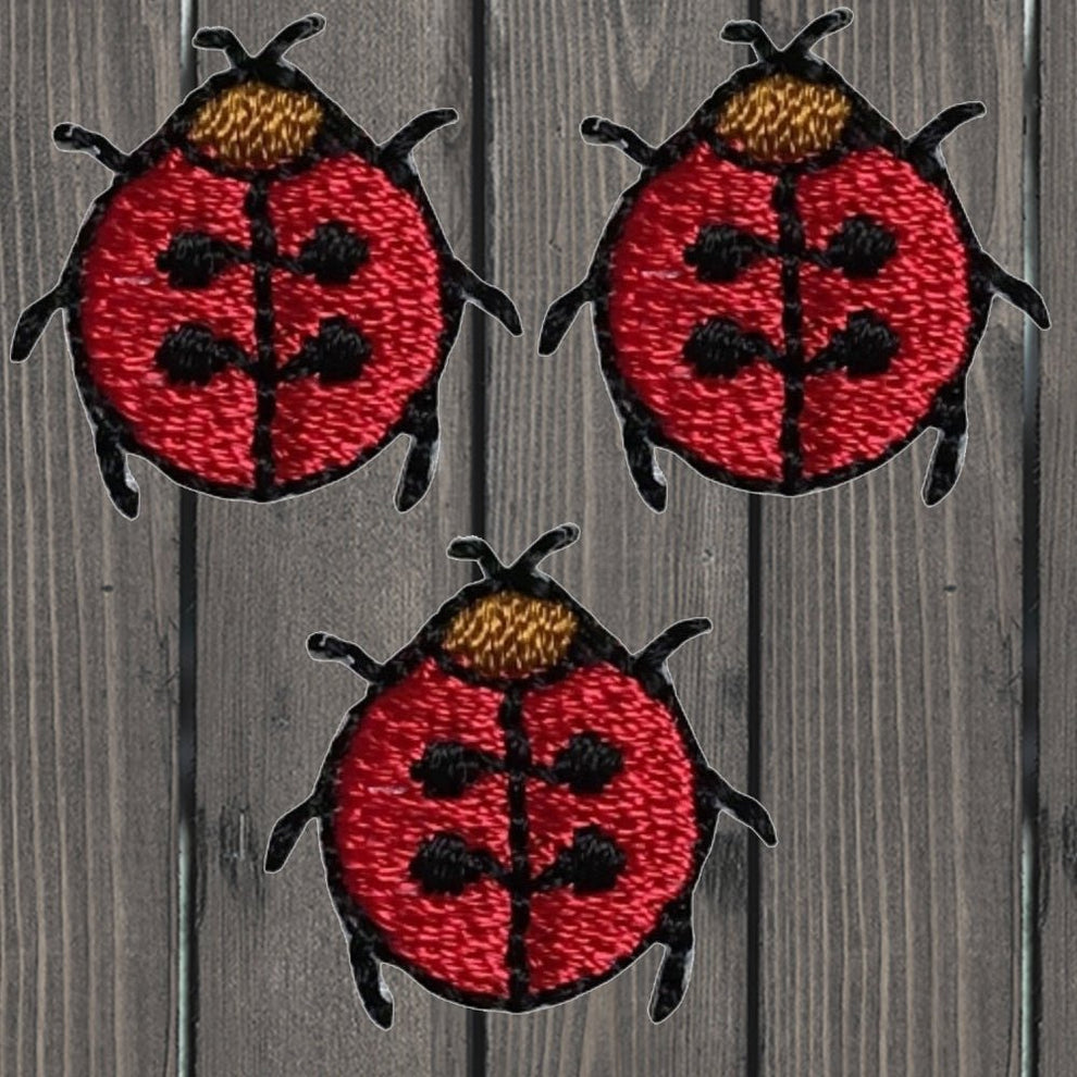 Mini Ladybug Embroidered Patch — 3-Pack — Iron On | Paddy's Patches
