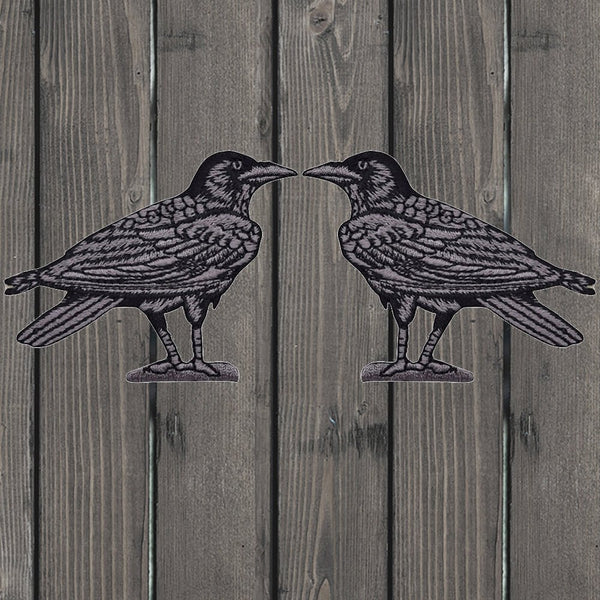 Raven Embroidered Patch — 2-Pack — Iron On | Paddy's Patches