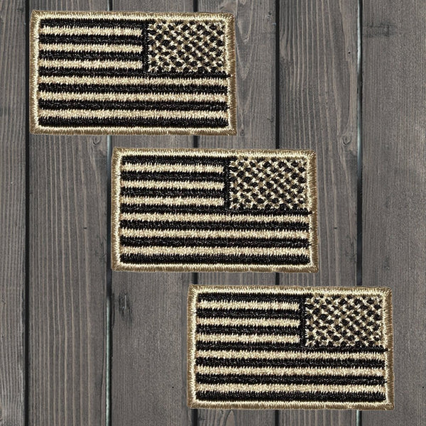Mini Reverse USA Embroidered Patch — 3-Pack — Iron On | Paddy's Patches